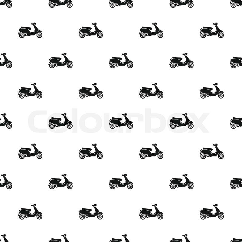 Scooter pattern. Simple illustration of scooter vector patte | Colourbox